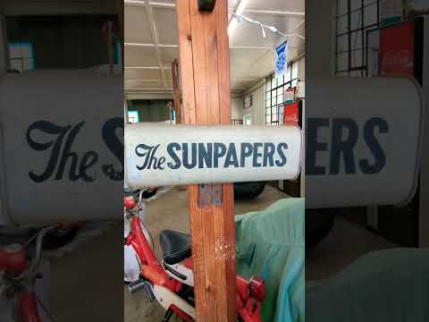 The Sunpapers - antique Baltimore sun newspaper mailbox #antique