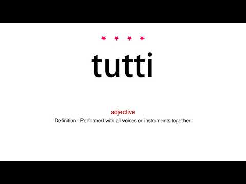 How to pronounce tutti - Vocab Today