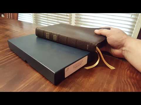R.L. Allan ESV NCR (ESVNC1BR) in a Brown highland goatskin bound by Chant