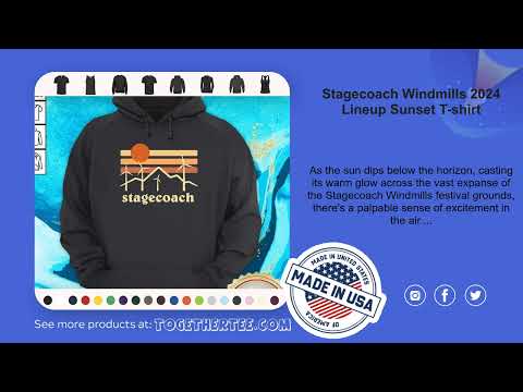 Stagecoach Windmills 2024 Lineup Sunset T-shirt