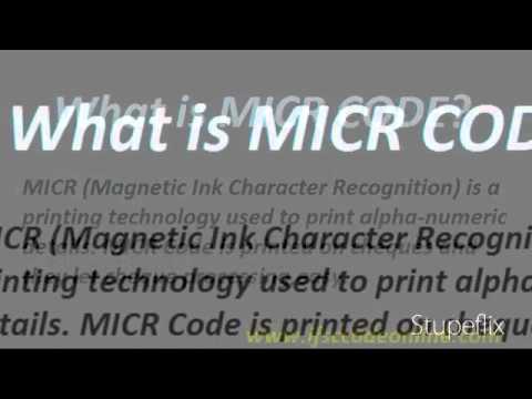 What is MICR CODE ?