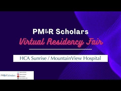2024 Virtual Residency Fair - HCA Sunrise / MountainView Hospital