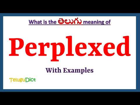 Perplexed Meaning in Telugu | Perplexed in Telugu | Perplexed in Telugu Dictionary |