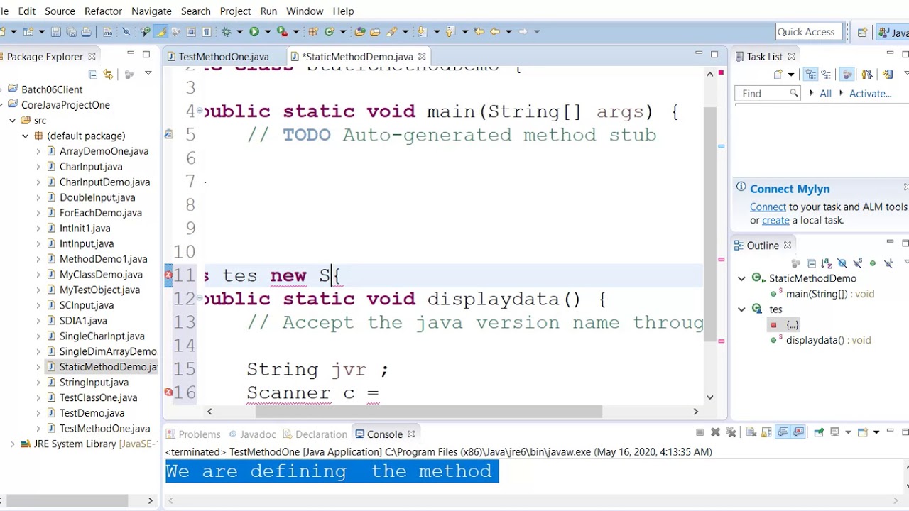 Java Programming Tutorial  - 13   Static method & Method having parameter