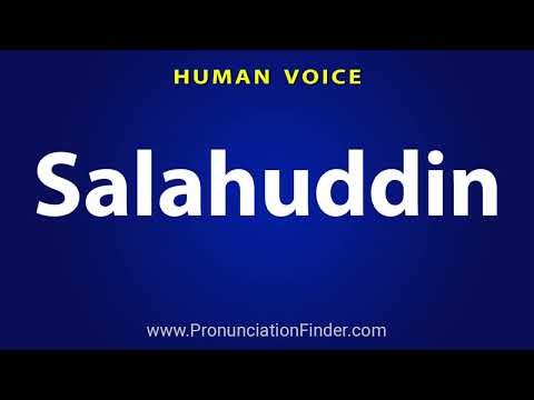 How To Pronounce Salahuddin