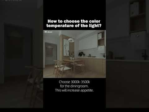 How to choose the COLOR TEMPERATURE OF THE LIGHT?