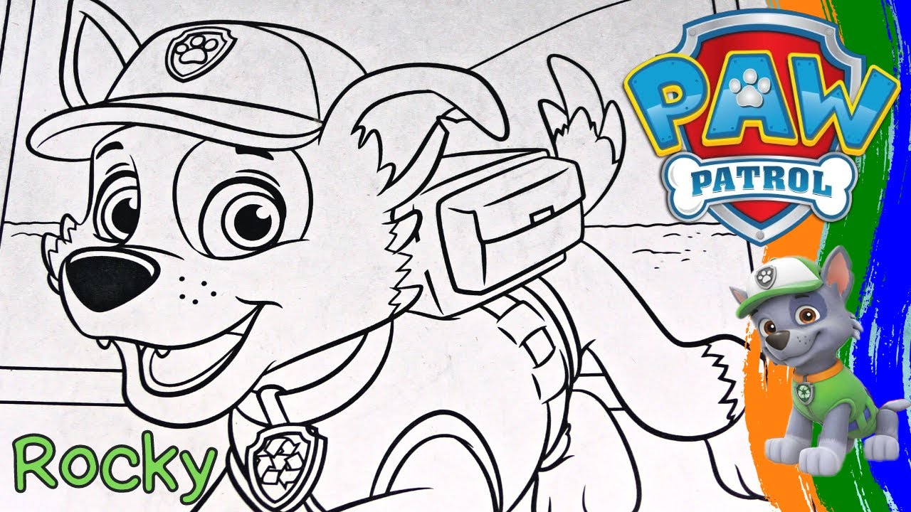 Rocky Paw Patrol | Rocky Coloring Page| Paw Patrol Rocky| Paw Patrol Coloring Book| YES-Toys