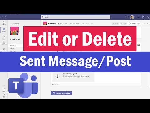 How to Edit or Delete Sent Message in Microsoft Teams | How to Edit or Delete Teams Posts | #Teams