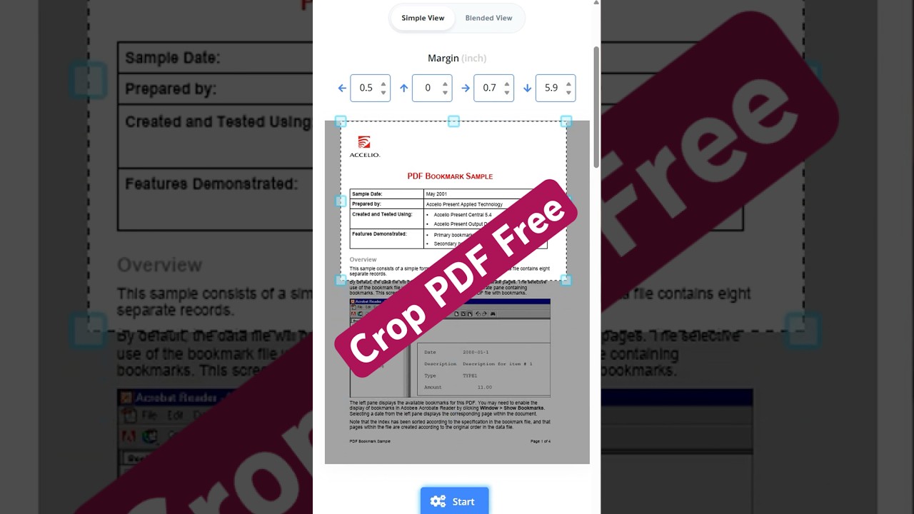Crop PDF files