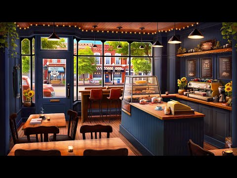Calm Cafe Jazz Radio 🌿🦉☕️ cozy summer coffee shop ambience to relax/study/work to