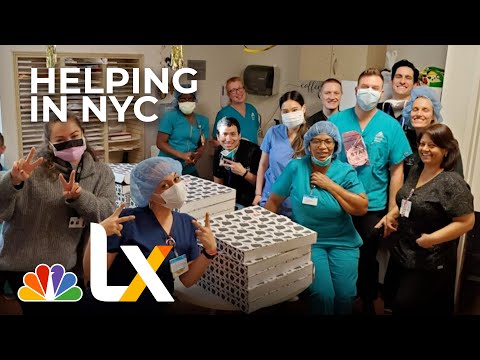 NYC Pizza for Health Care Heroes at Coronavirus Front Lines | NBCLX