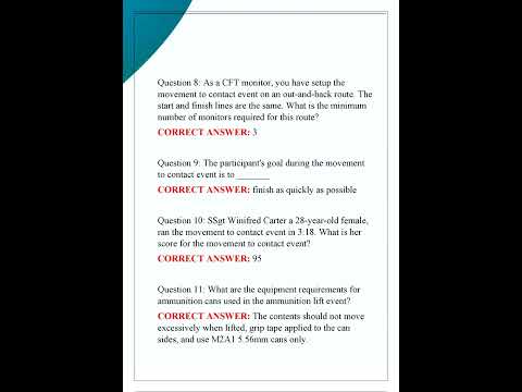 CFT Monitor USMC Exam