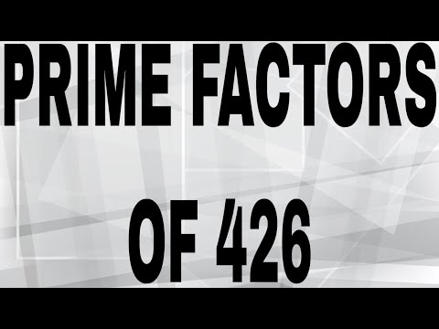 PRIME FACTORS OF 426
