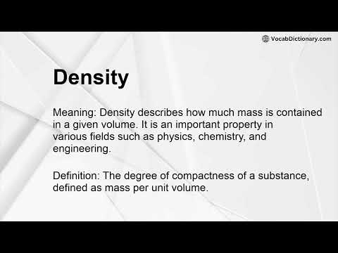 Density Meaning