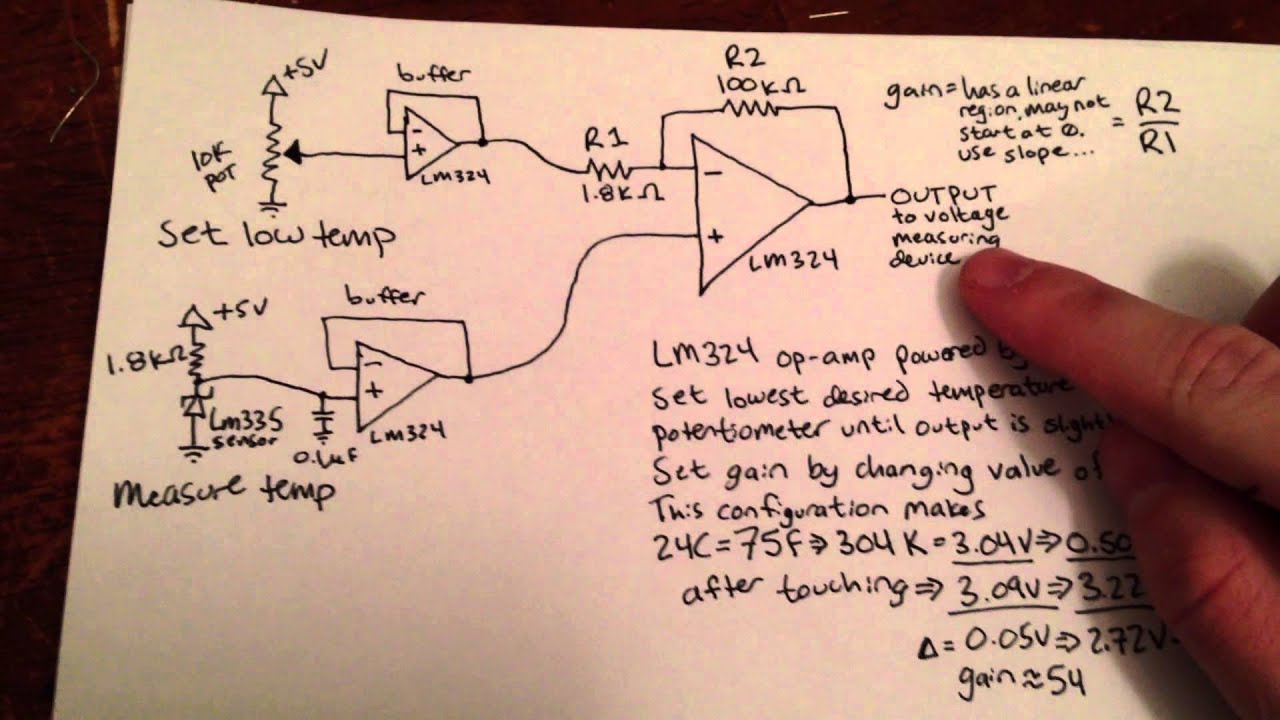 Precision Temperature Sensor LM335, LM324, ATMega8 AVR, and RS232/ USART / USB / Python