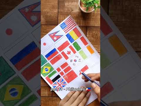 all countries flag drawing series part 19 | Philippines | #shorts #flag #philippines