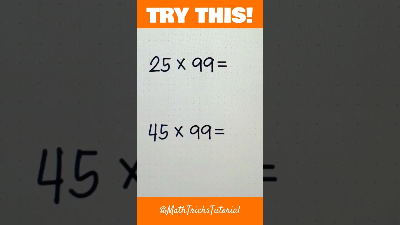 99 Math Hacks! #MathTricksTutorial #maths #tutorial #mathematics #shorts #education #foryou #tricks