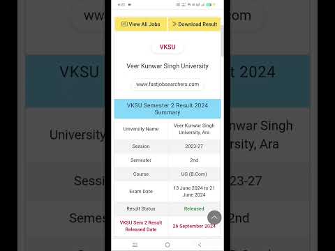 Vksu Result Update