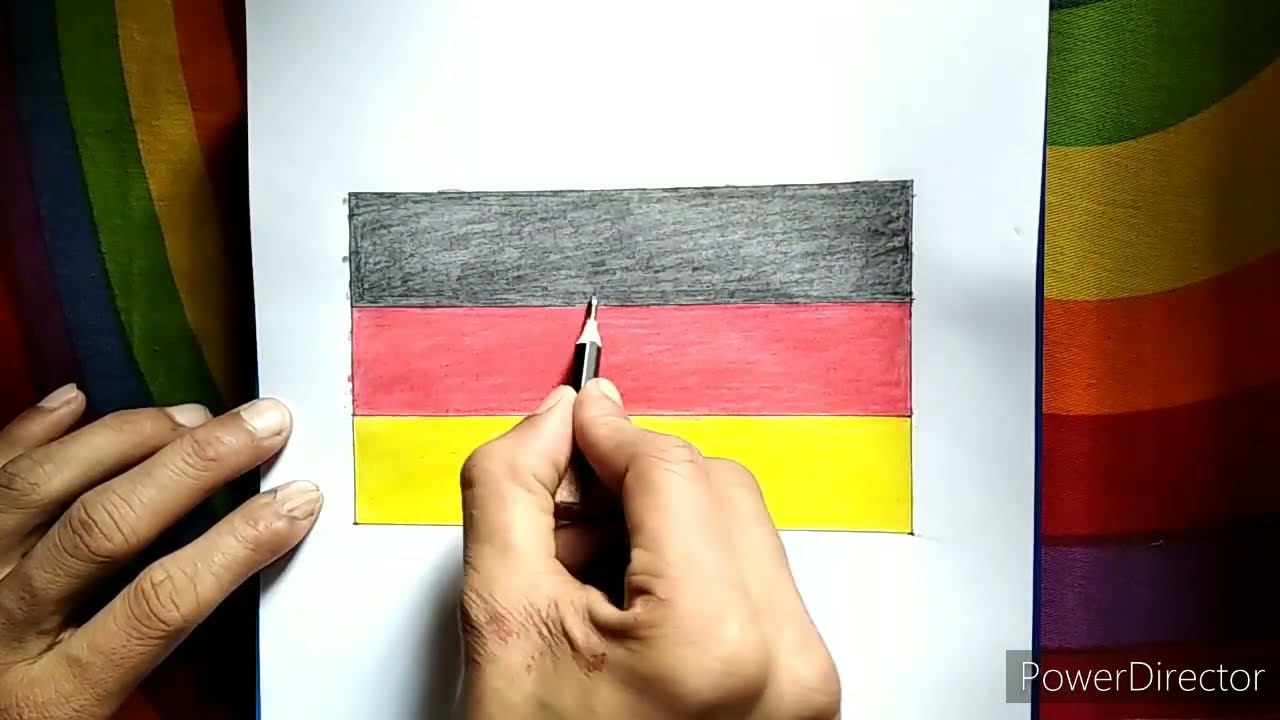 Germany Flag|How to draw Germany flag step by step |#art #howtodraw