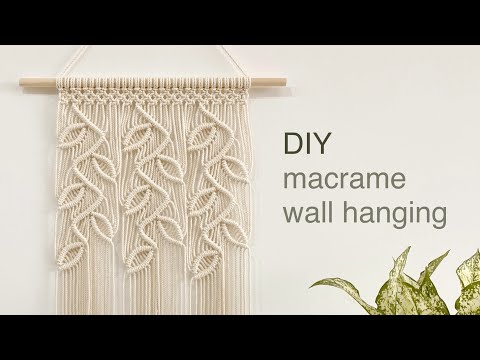 DIY | macrame leaves wall hanging | ๋งํฌ๋ผ๋ฉ ๋๋ญ์ ์ ํ์