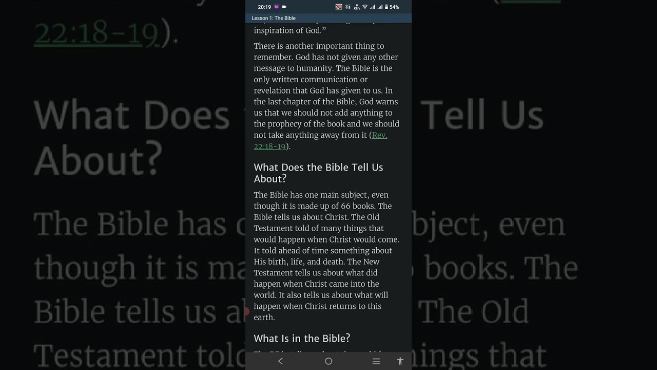 What the Bible teaches? (from the Emmaus Course)