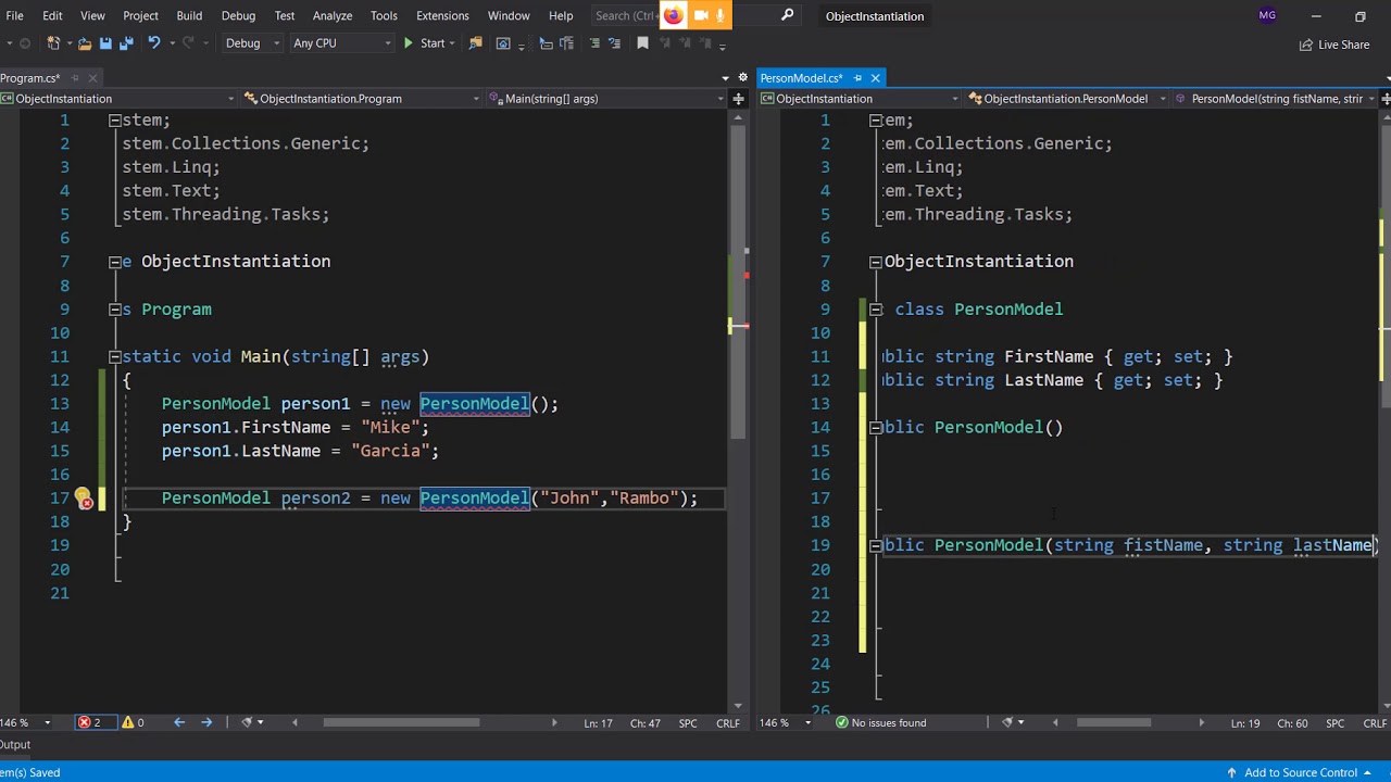 Classes, Objects, Instantiation, Initialization