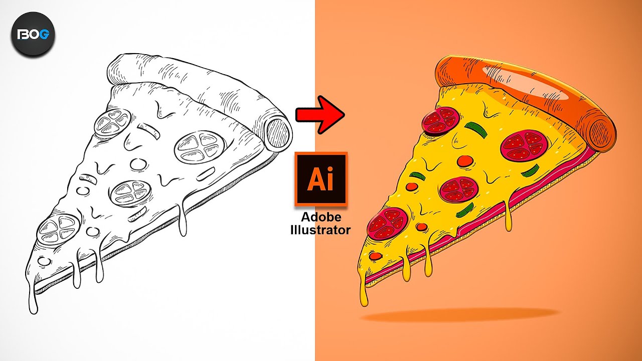 Adobe Illustrator Beginner Tutorial: Create a Vector Pizza from Sketch