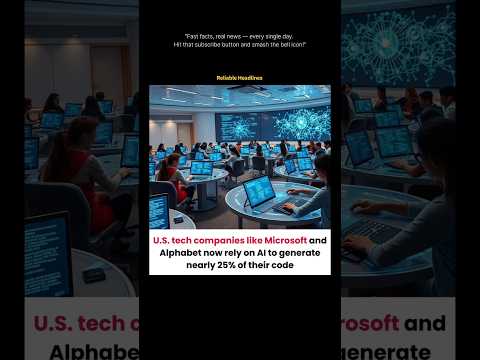 U.S. tech companies like Microsoft and Alphabet now rely on Al to generate nearly 25% of their code