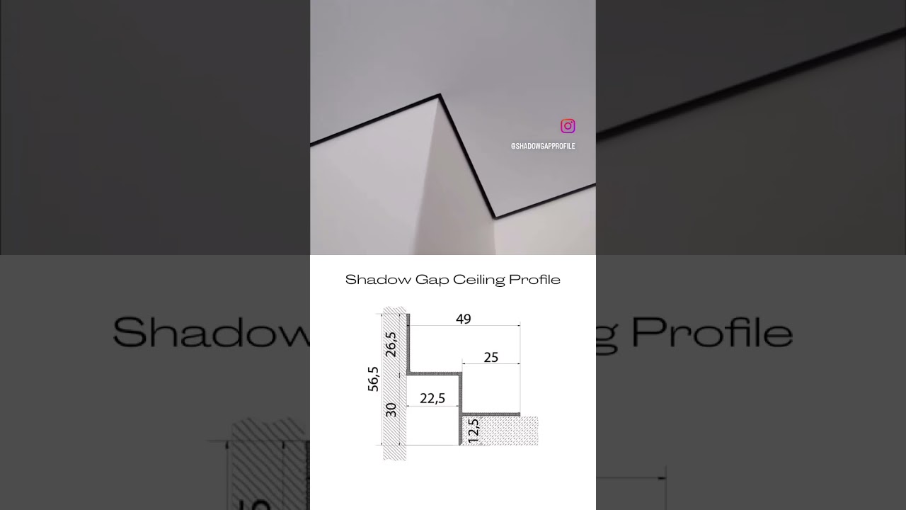 Modern interior design ideas, shadow gap ceiling profile.  #interiordesign  #homedesign  #homedecor