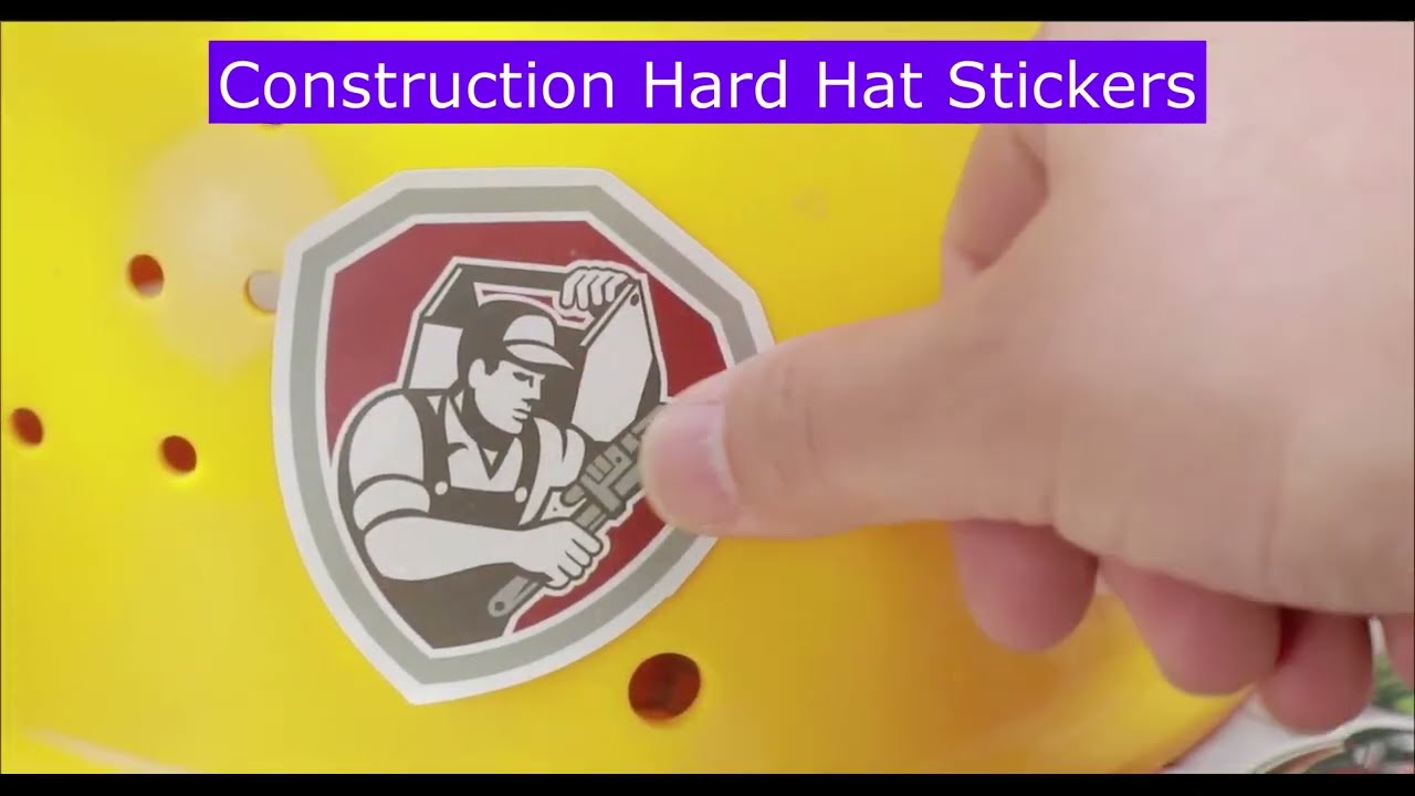 Cool Construction Hard Hat Stickers