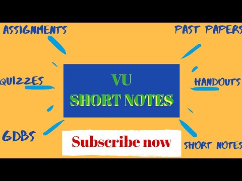 My first Vlog || VU Short Notes || Overview || Introduction to YouTube - Virtual University #vu