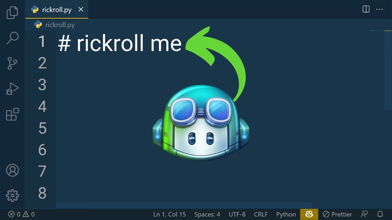 GitHub Copilot RickRolled me 😓