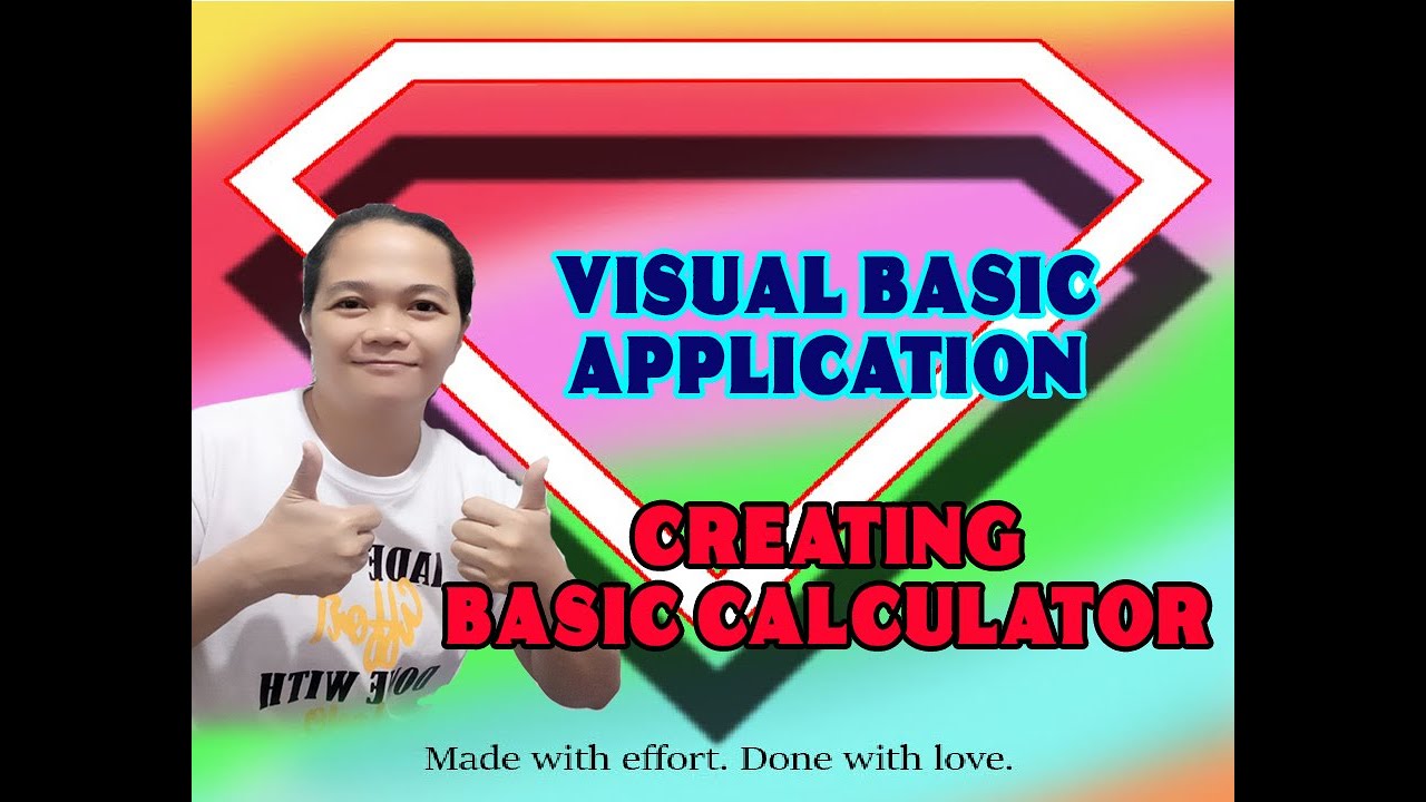 How to create a basic calculator using Visual Basic Application - Tagalog Tutorial