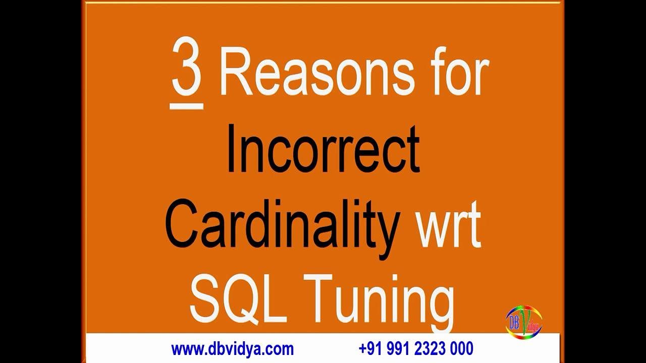 Oracle Performance Tuning Cardinality |Oracle Execution Plan Cardinality Meaning |dbvidya |SqlTuning