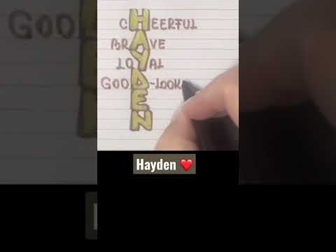 Meaning of the name HAYDEN #meaning #name #hayden