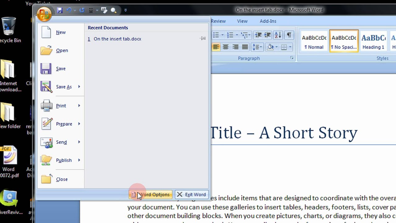 How To Enable Or Show The Developers Tab In Microsoft Word 2007 A Step By Step Tutorial