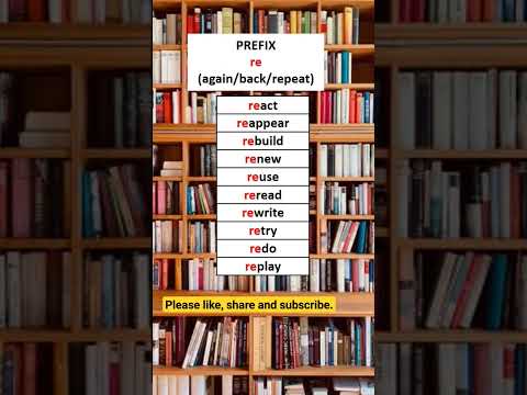 Prefix re #shorts #vocabulary #prefix