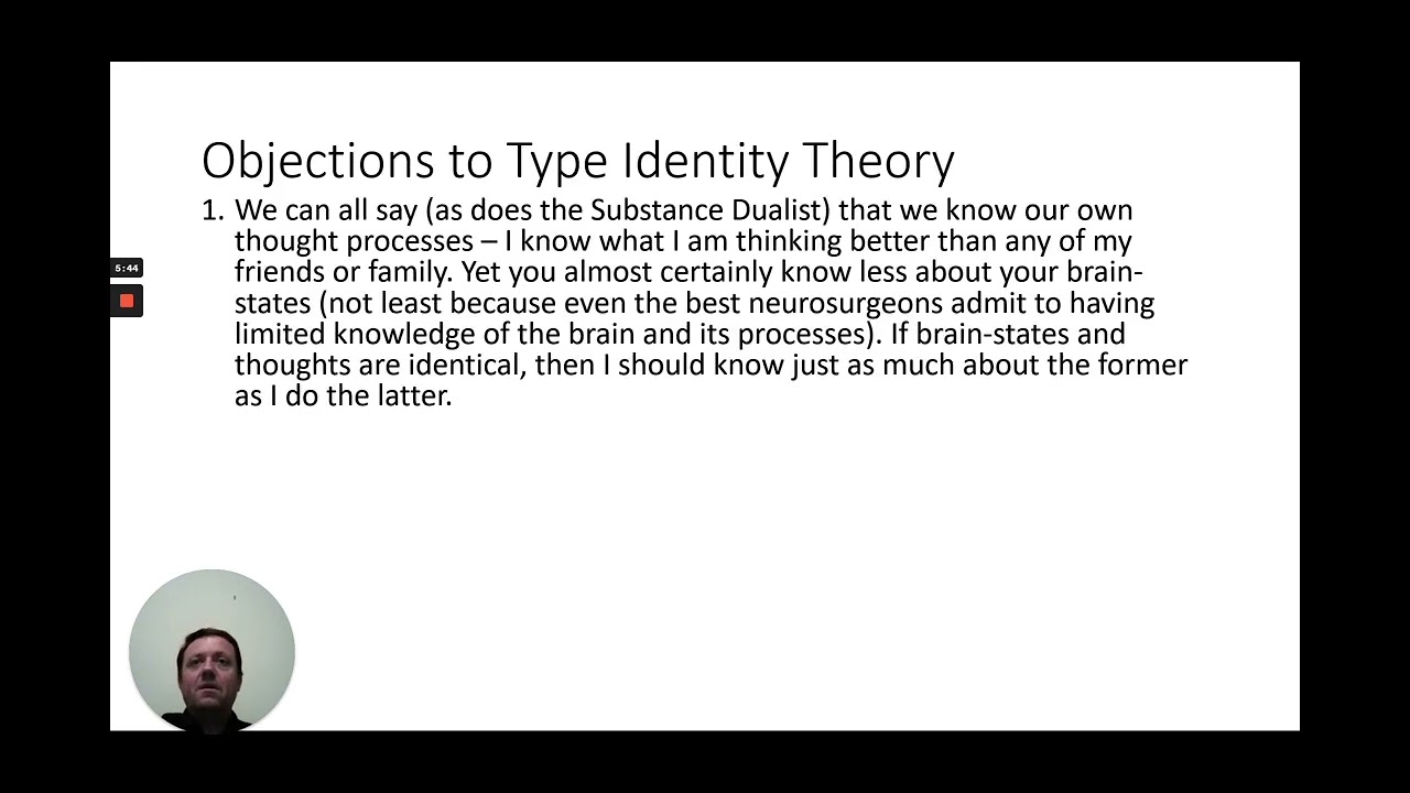 Type & Token Identity Theories