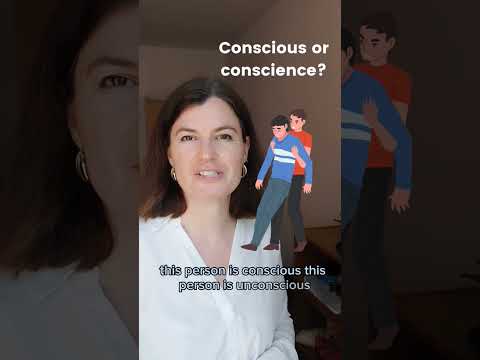 ✅ CONSCIOUS or CONSCIENCE, what's the difference? #englishvocabulary #englishteacher #shorts