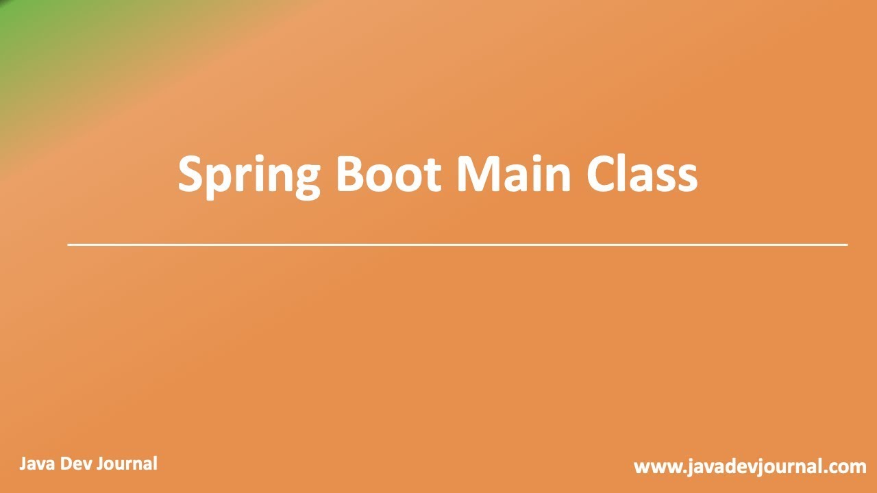 @SpringBootApplication Annotation