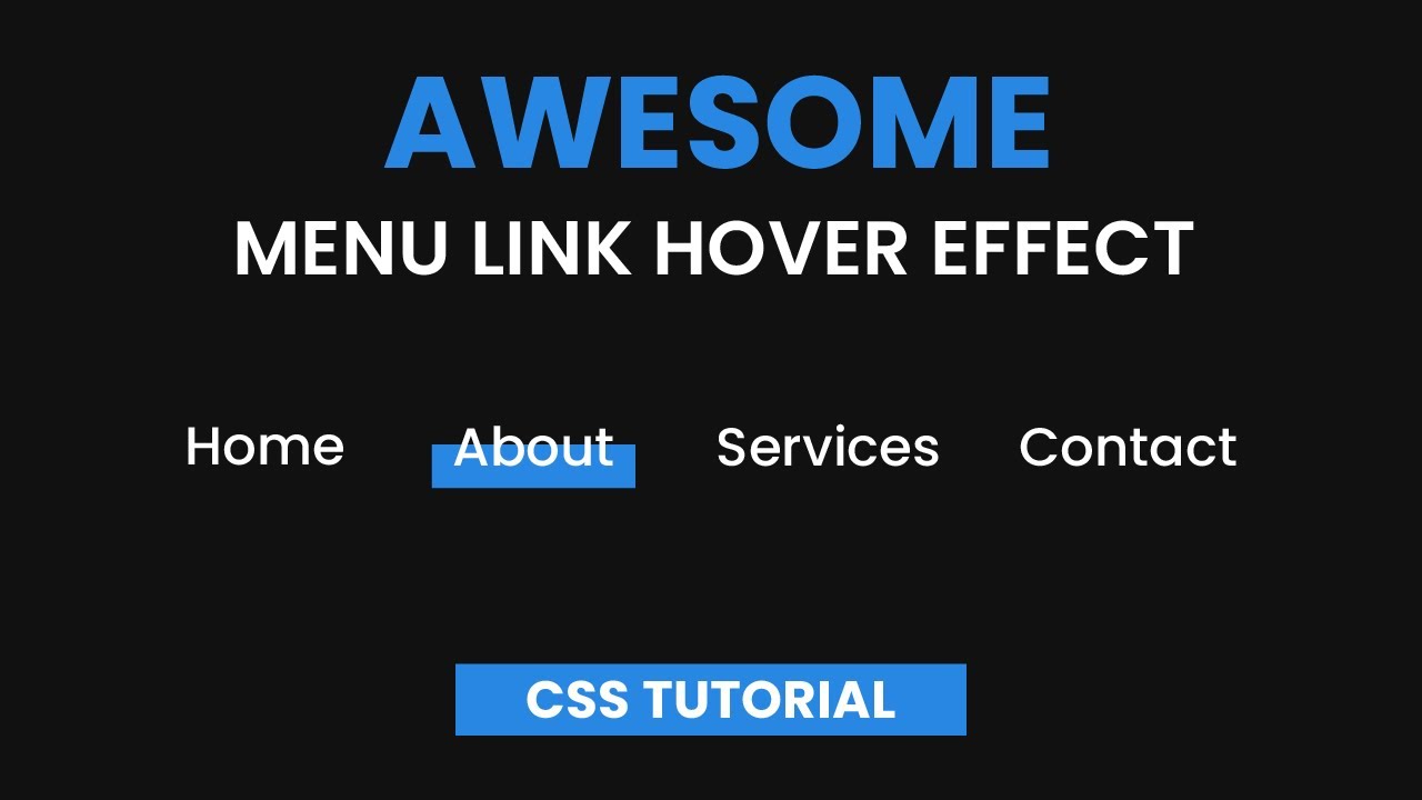 Awesome Link Hover Effect | CSS Menu Hover Effect