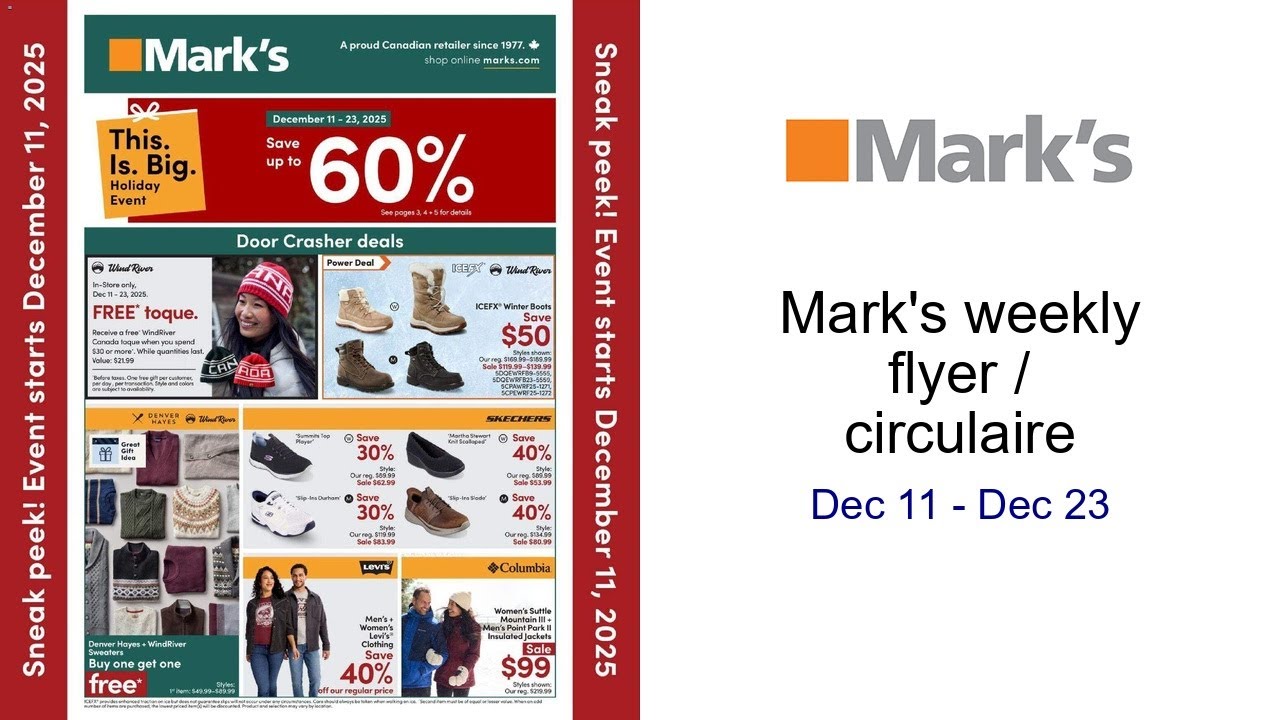 Mark's weekly flyer / circulaire Dec 11 - Dec 23