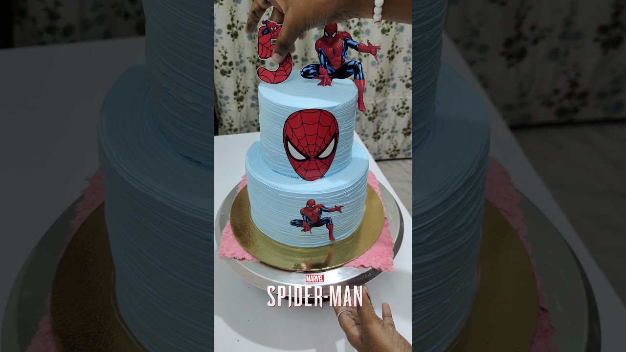 Spider-man ThemeCake🕸️❤️💙 DM For CustomisedOrder8939583284 #spiderman#spidermancake#cake #homebakers