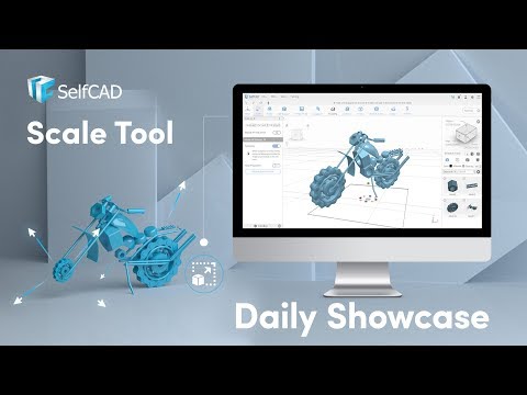 SelfCAD Scale Tool(3D Transformation tool)- Daily Showcase