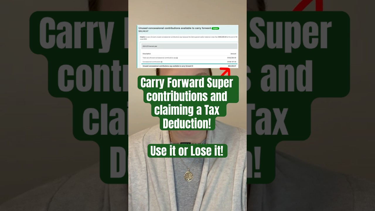 Carry Forward Super Contributions-use it or lose it #financialplanningtips #taxtips #superannuation