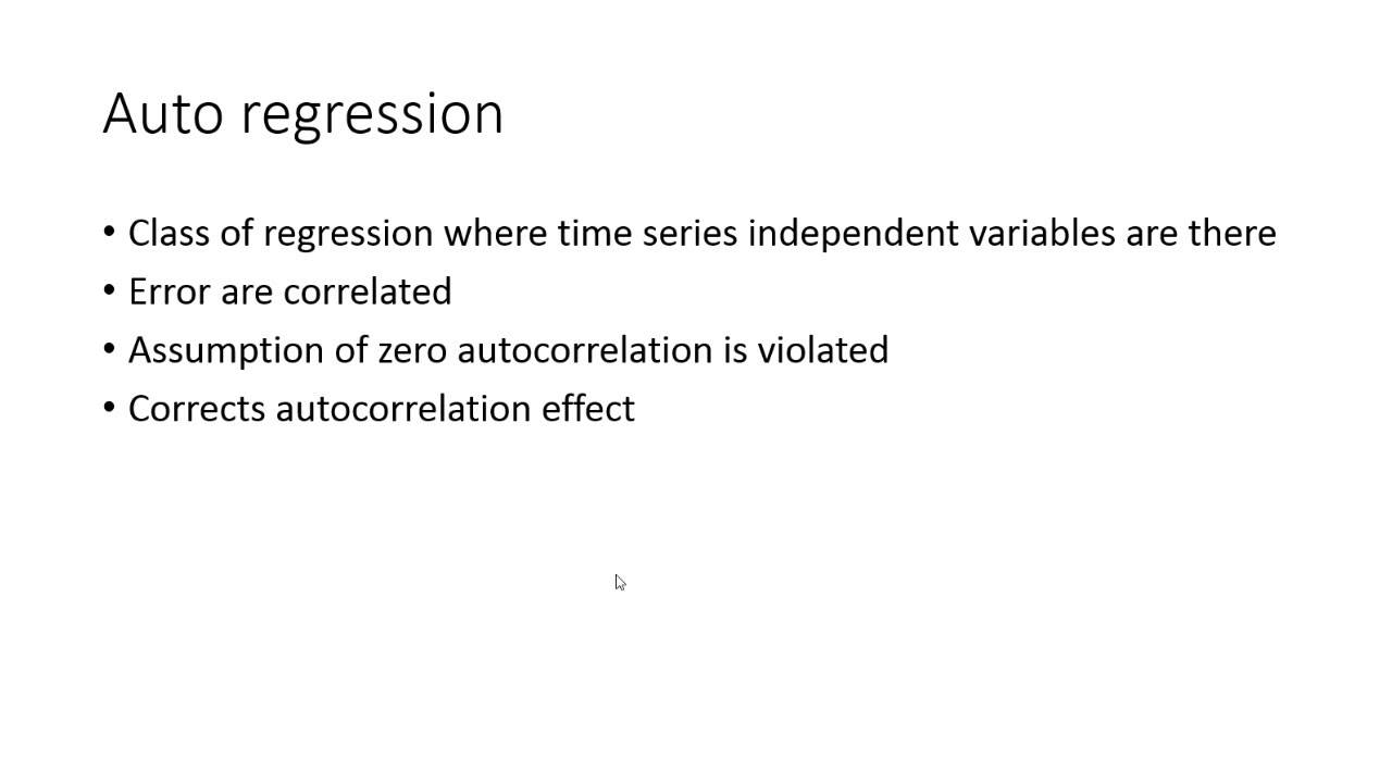 25 - Auto Regression