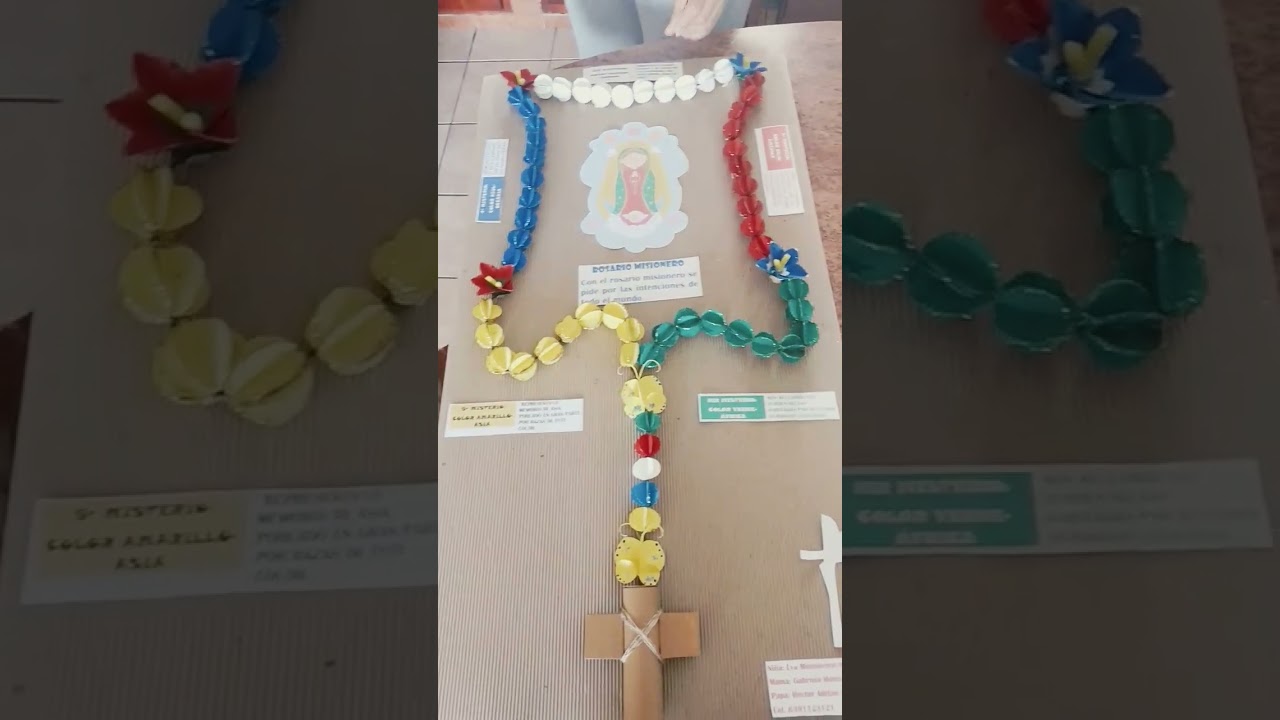 Rosario Misionero con material reciclado..