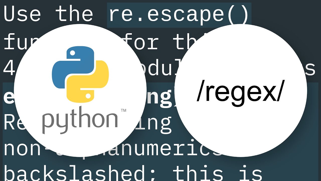 Escaping regex string