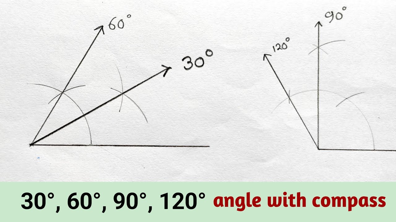 Mathematics angle making idea | Science Angle with Compass | How to make angle with compass
