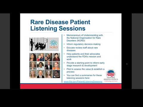 A Look at Rare Disease Listening Sessions with NORD and the FDA